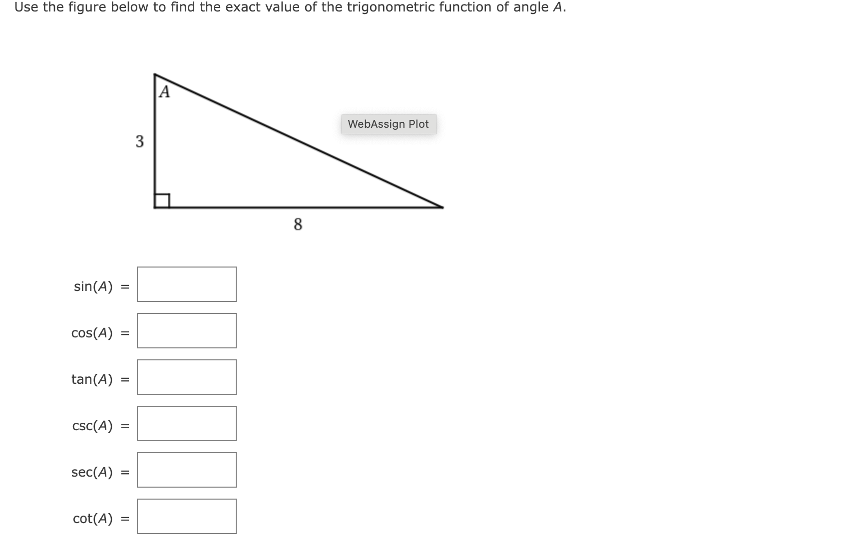 Solved Use the figure below to find the exact value of the | Chegg.com