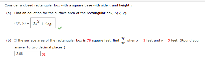 Solved Consider a closed rectangular box with a square base | Chegg.com