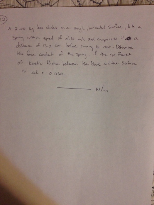 Solved A 2.00 kg box slides on a rough, horizontal surface, | Chegg.com