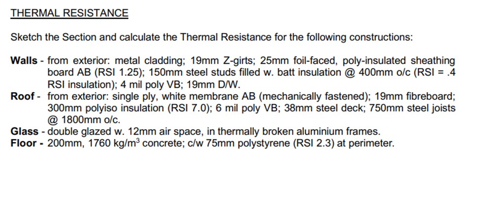 Solved THERMAL RESISTANCESketch the Section and calculate | Chegg.com