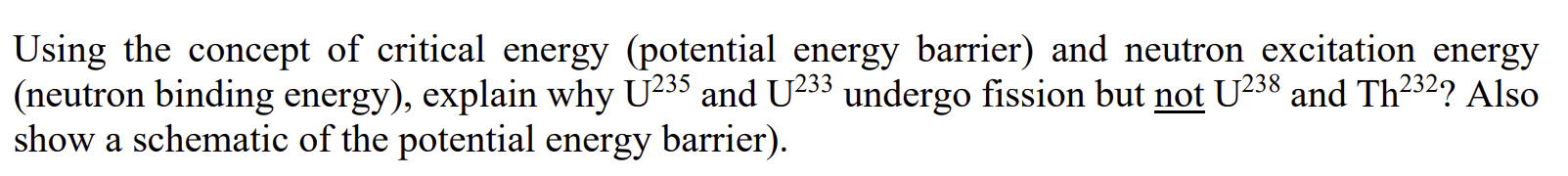 Solved Using the concept of critical energy (potential | Chegg.com