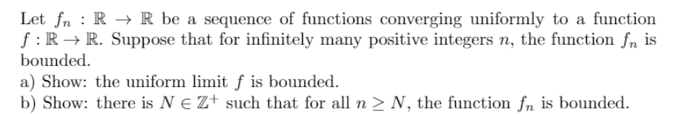 Solved Let Fn R R Be A Sequence Of Functions Converging 