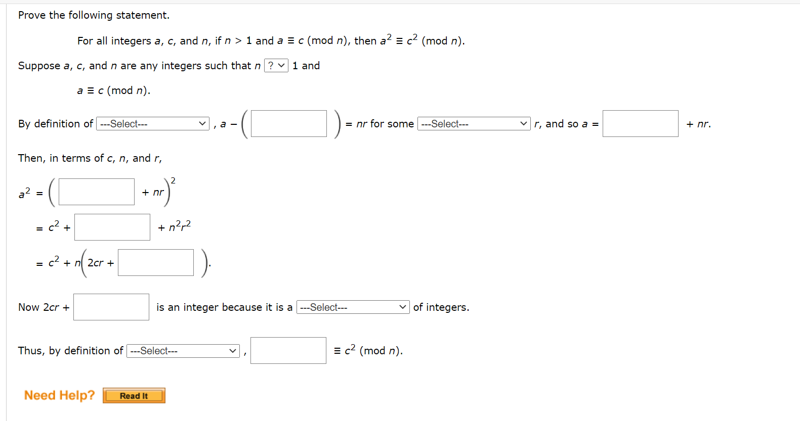 Solved Prove the following statement. For all integers a, c, | Chegg.com