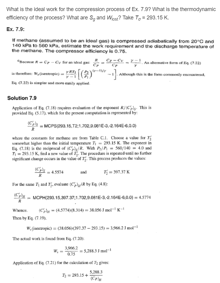 Solved What is the ideal work for the compression process of | Chegg.com