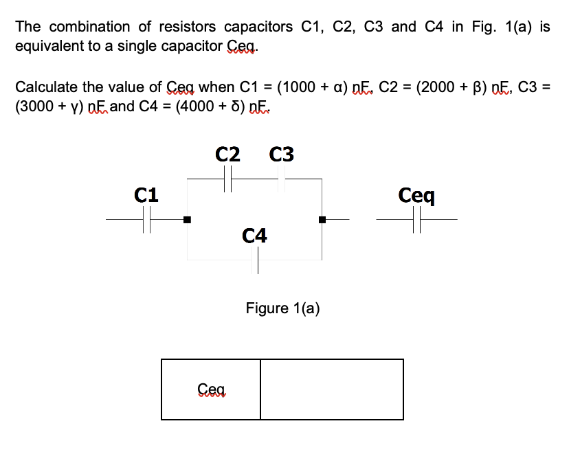 Solved The combination of resistors capacitors C1,C2,C3 and | Chegg.com
