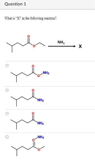 Solved Question 1 What is "X" in the following reaction? NH | Chegg.com