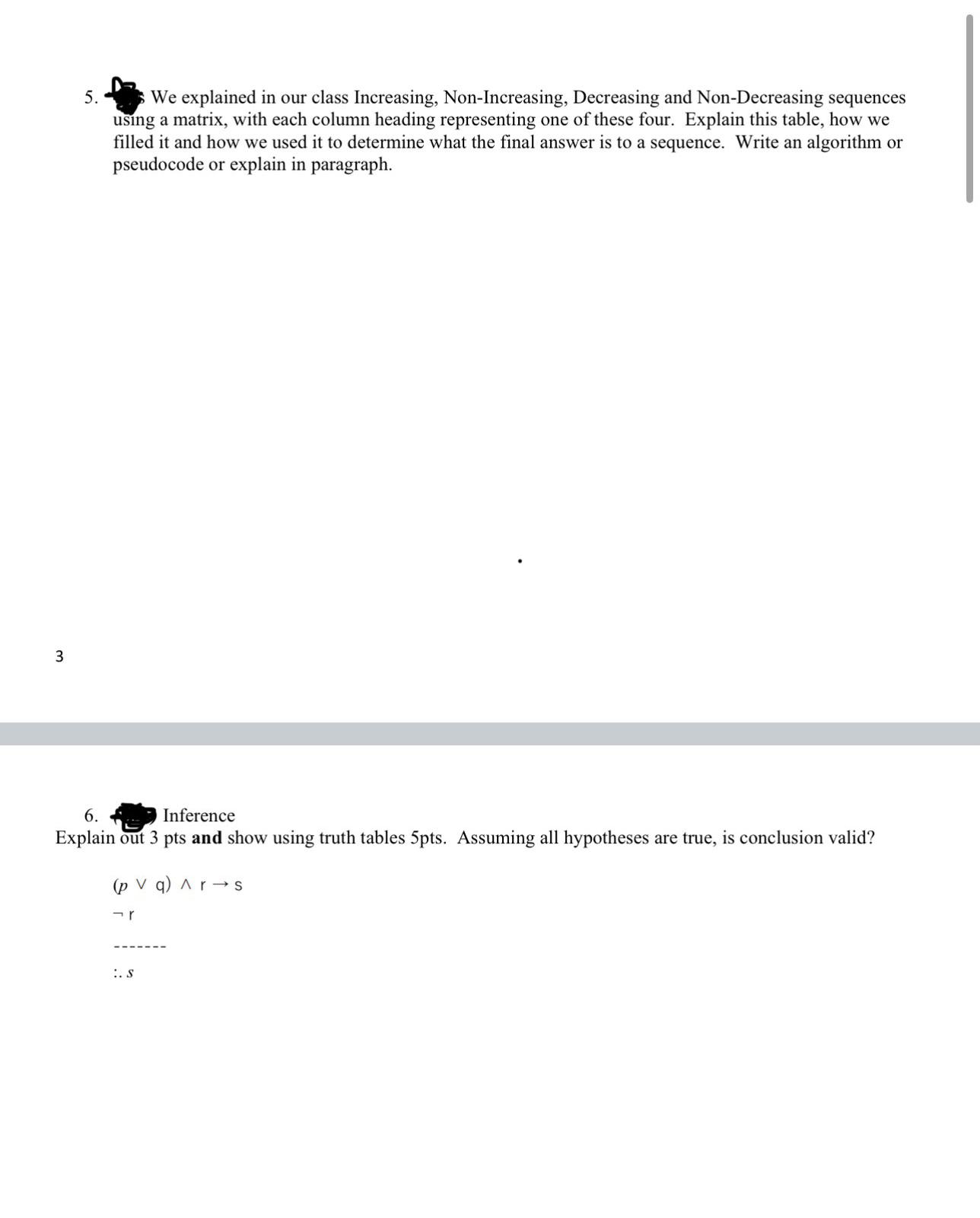 Solved 5. We explained in our class Increasing, | Chegg.com