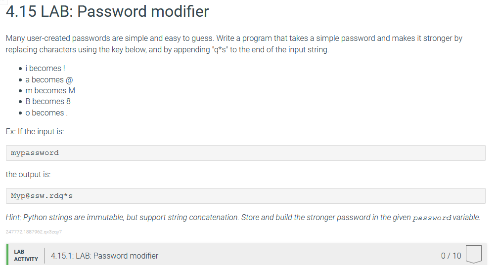 Solved 4 15 Lab Password Modifier Many User Created