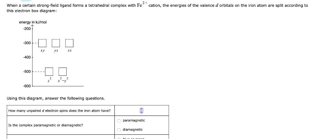 Solved When a certain strong-field ligand forms a | Chegg.com