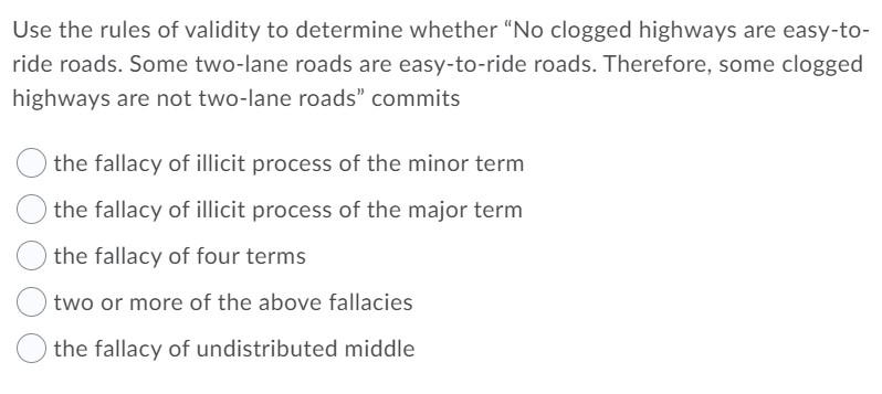Solved Use the rules of validity to determine whether "All | Chegg.com