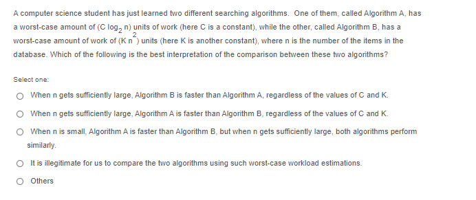 Solved A computer science student has just learned two | Chegg.com