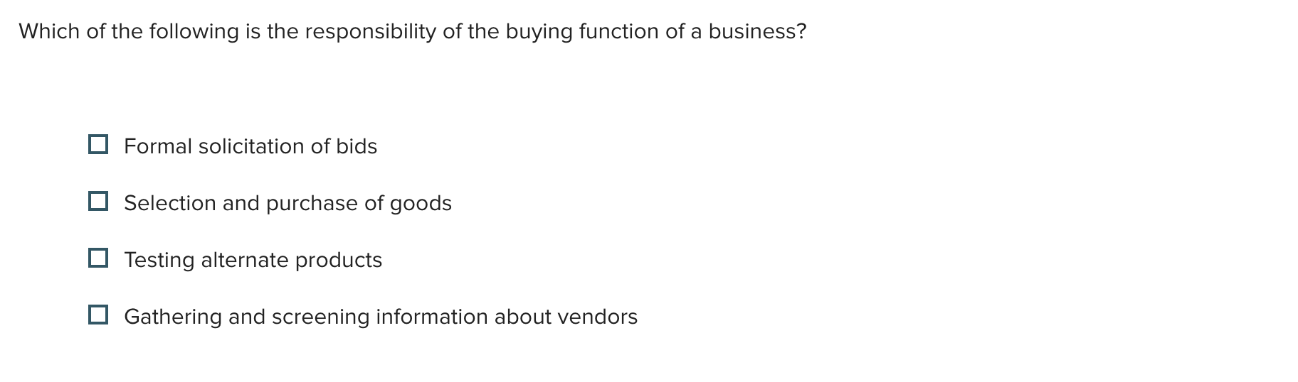 Solved Which of the following is the responsibility of the | Chegg.com