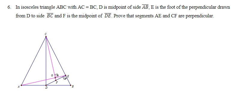 Solved In isosceles triangle ABC with AC=BC,D ﻿is midpoint | Chegg.com
