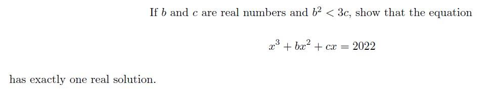 Solved If b and c are real numbers and b2