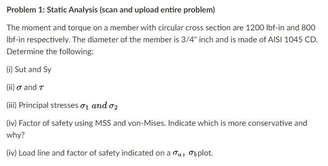 Solved Problem 1: Static Analysis (scan and upload entire | Chegg.com