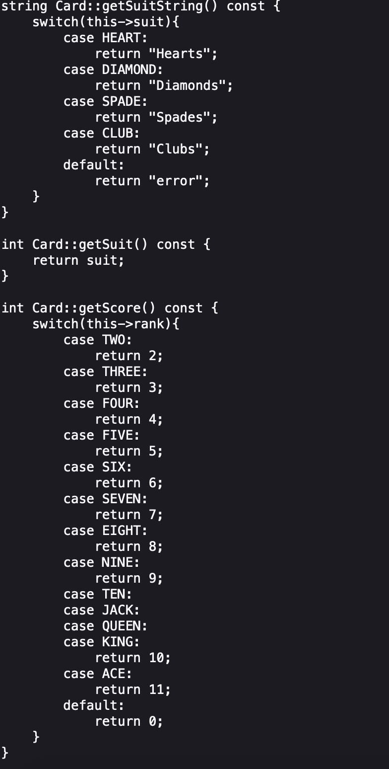 Solved Program 4 - Blackjack ♥️ ♣️ ♦️ ♠️ Blackjack The | Chegg.com