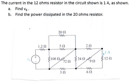 Solved The current in the 12 ohms resistor in the circuit | Chegg.com