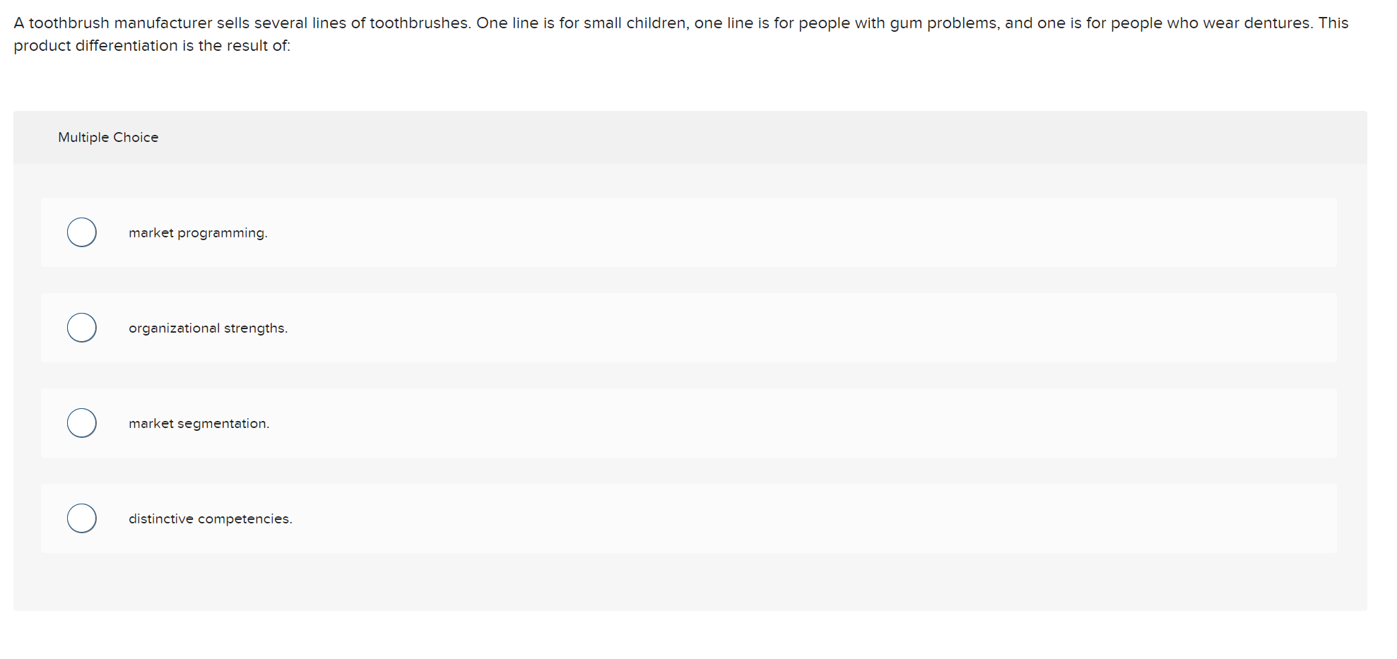 Solved product differentiation is the result of:Multiple | Chegg.com