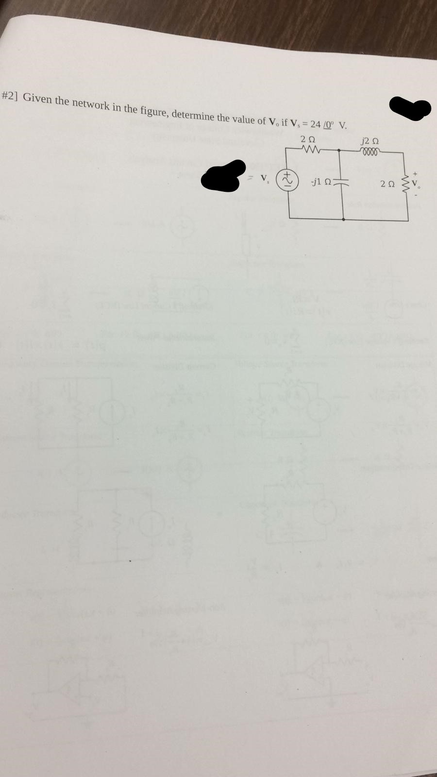 Solved #2] Given the network in the figure, determine the | Chegg.com