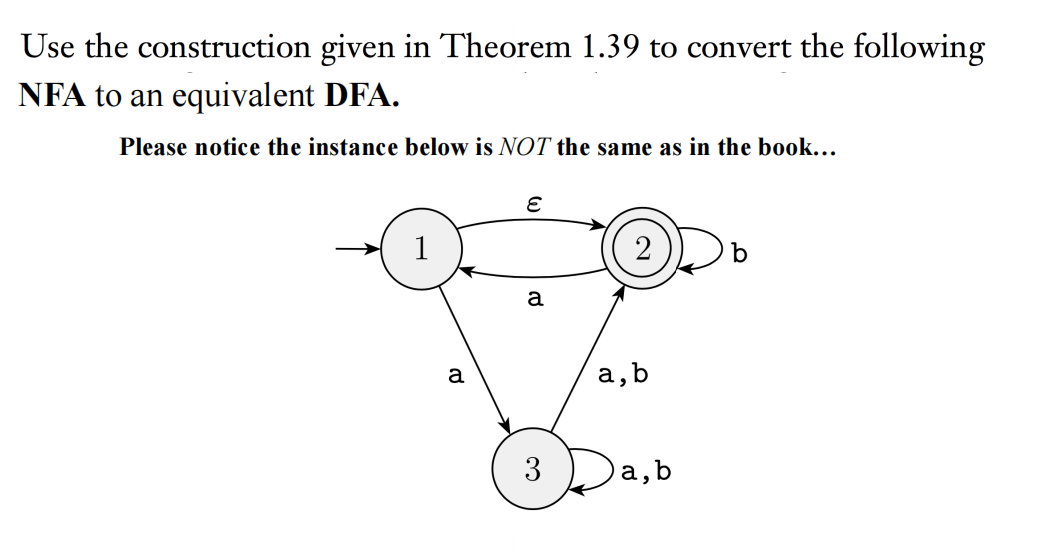 Solved Use the construction given in Theorem 1.39 ﻿to | Chegg.com