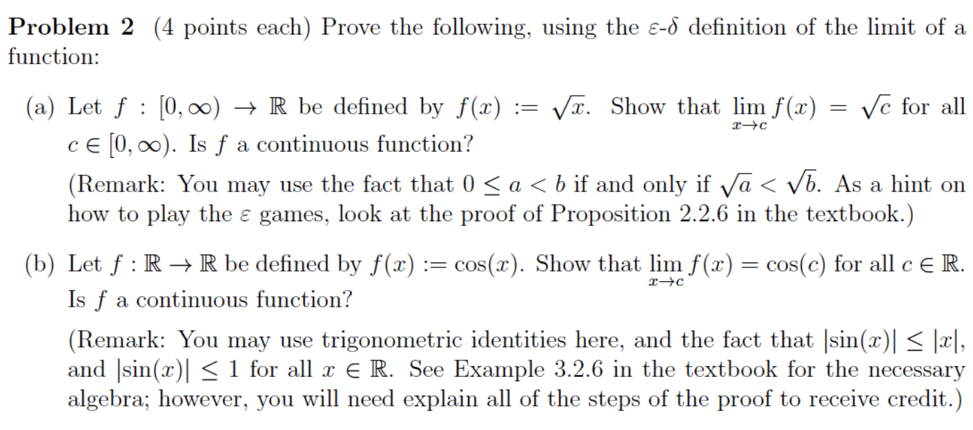 Solved Problem 2 (4 points each) Prove the following, using | Chegg.com