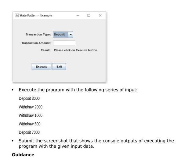 Solved Exercise of State Pattern Requirement - Add the | Chegg.com