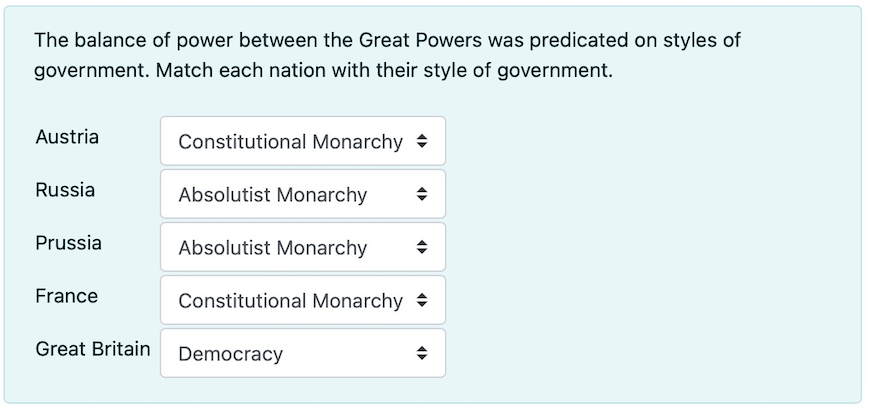 Solved The balance of power between the Great Powers was | Chegg.com
