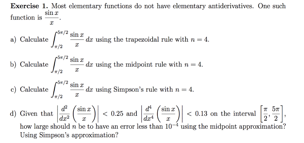 Solved Most elementary functions do not have elementary | Chegg.com