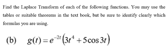 Solved Find the Laplace Transform of each of the following | Chegg.com