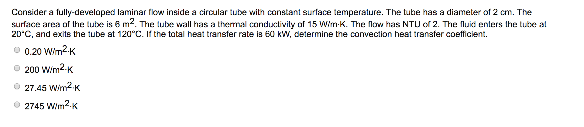Solved Consider a fully-developed laminar flow inside a | Chegg.com