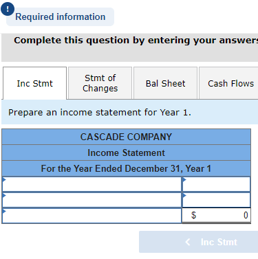 Solved Cascade Company was started on January 1, Year 1, | Chegg.com