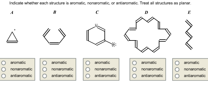 Solved Indicate whether each structure is aromatic, | Chegg.com