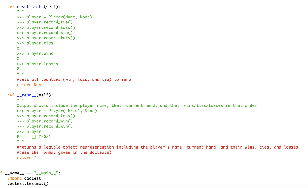 Solved Player Class Represents a participant in the game | Chegg.com