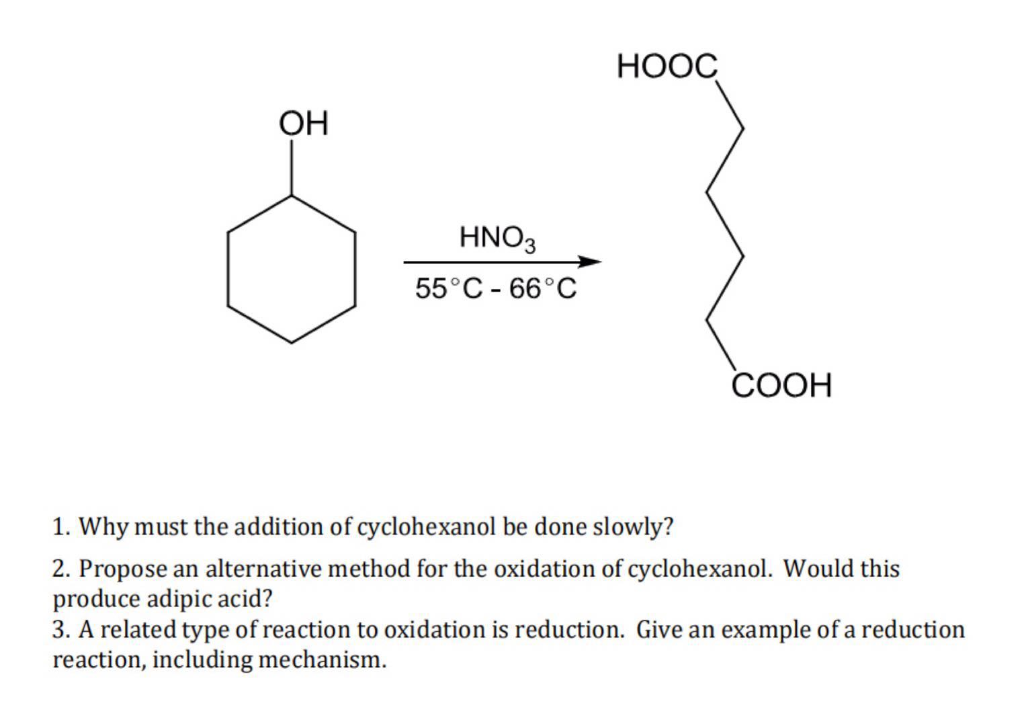 Solved HOOC он HNO3 55 C 66 C COOH 1. Why must the addition | Chegg.com