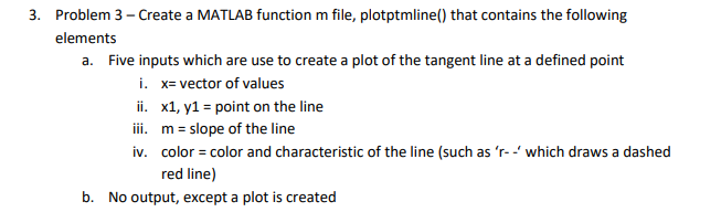 Solved Problem 3 – Create a MATLAB function m file, | Chegg.com