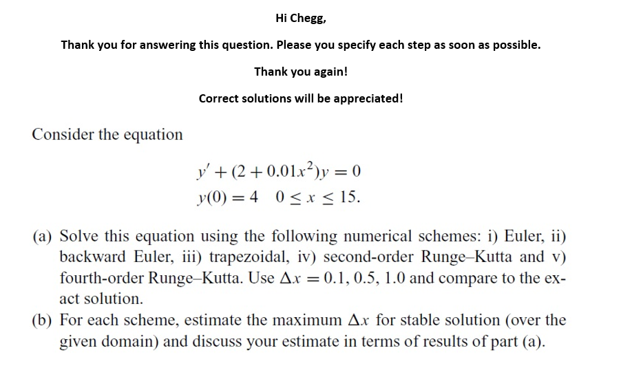 Solved Hi Chegg, Thank you for answering this question. | Chegg.com