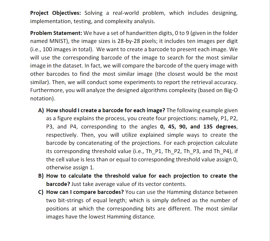 Project Objectives: Solving a real-world problem, | Chegg.com