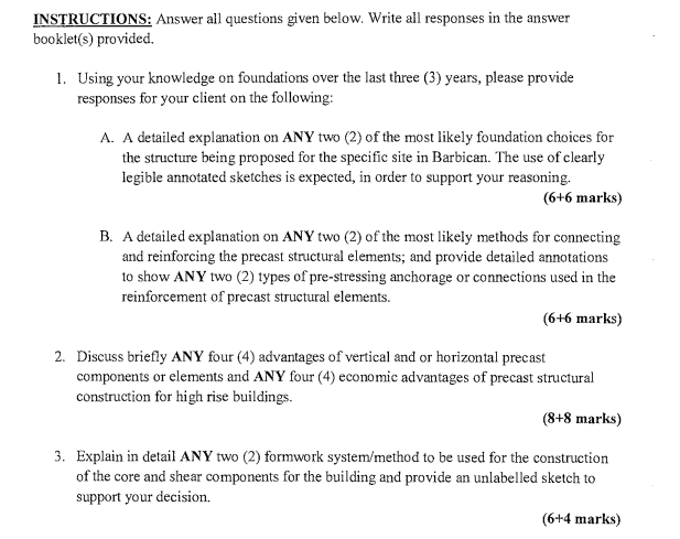 Solved CASE STUDY (All questions in this examination paper | Chegg.com
