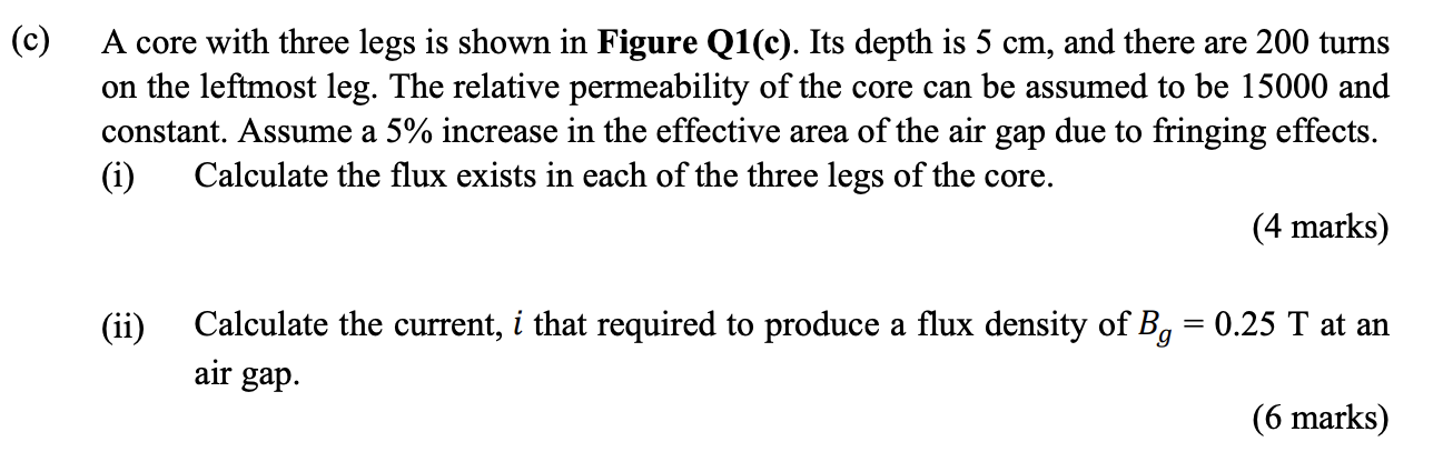Solved Core depth: 5 cm Figure Q1(c)c) A core with three | Chegg.com