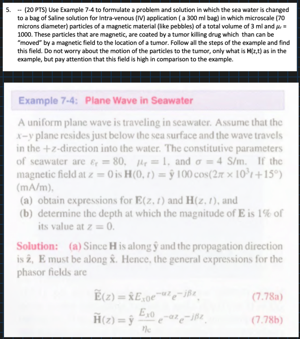 20 PTS) Use Example 7-4 to formulate a problem | Chegg.com