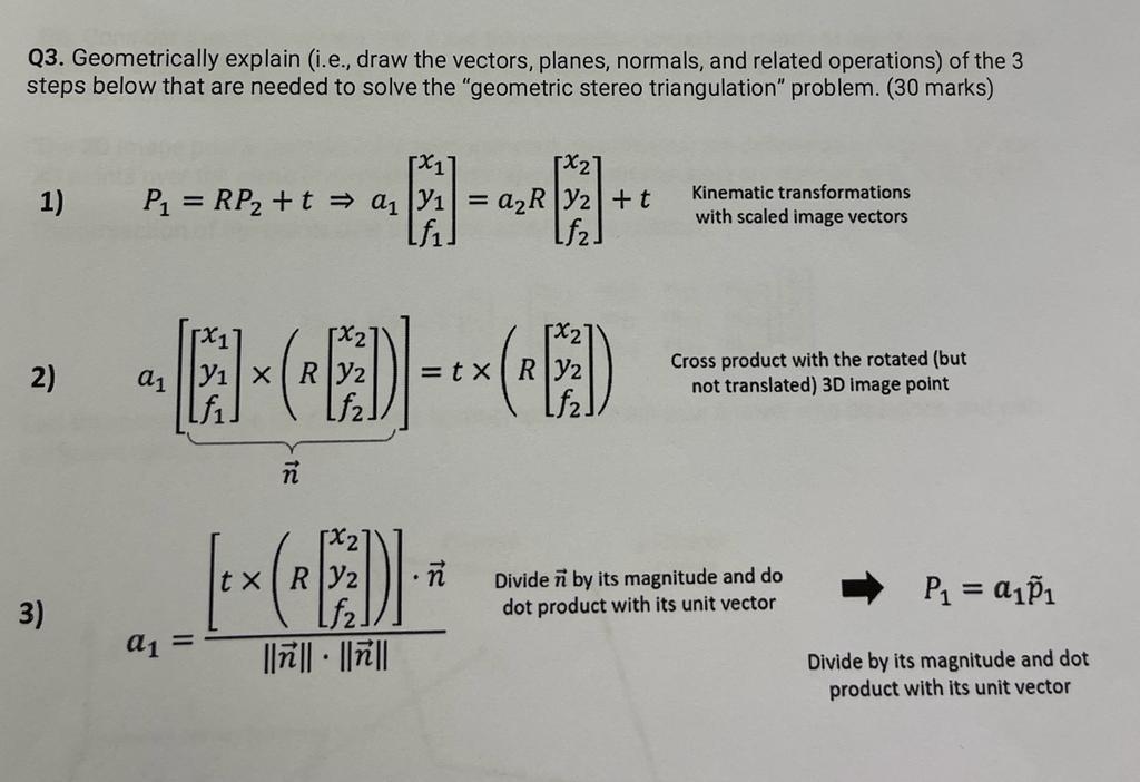 Solved Q3. Geometrically explain (i. e., draw the vectors, | Chegg.com