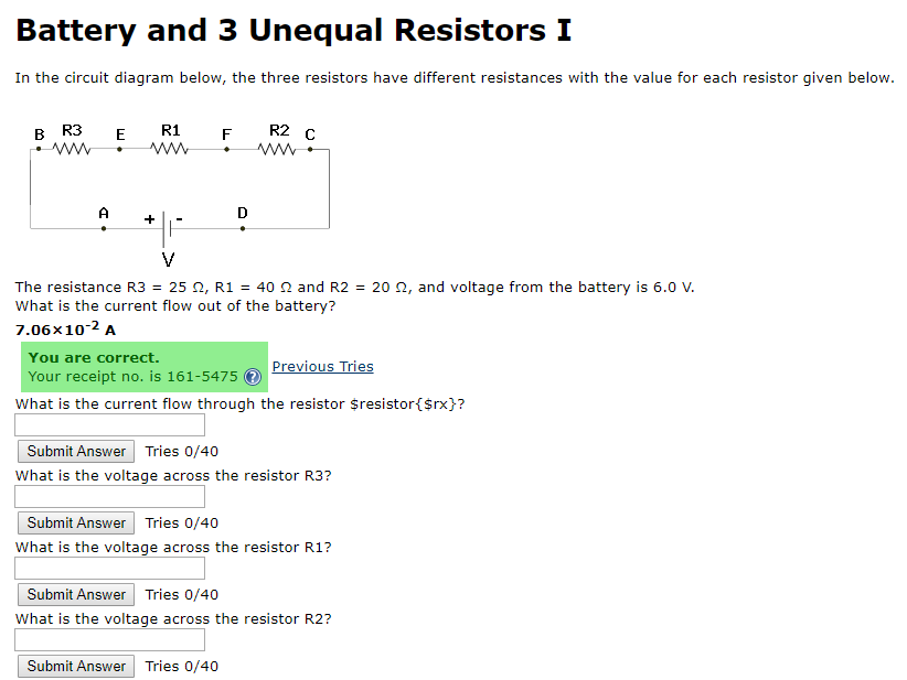 Solved Battery and 3 Unequal Resistors I In the circuit | Chegg.com