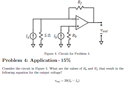 Solved Problem 4: Application-15%Consider the circuit in | Chegg.com