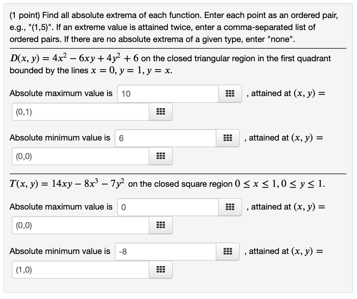 Solved I continue got absolute maximum value and its | Chegg.com