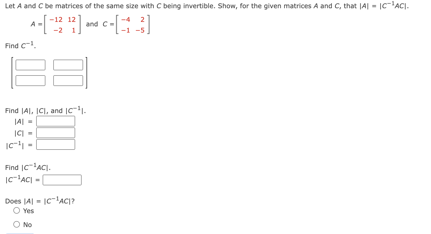 Solved Let A and C be matrices of the same size with C being | Chegg.com