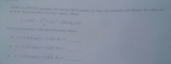 write a labview program im new to this labview. | Chegg.com
