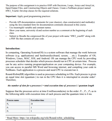 Solved The purpose of this assignment is to practice OOP | Chegg.com