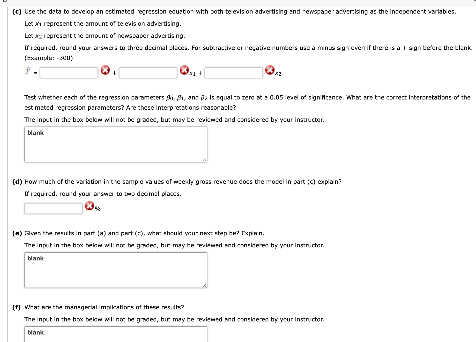 Solved C Use The Data To Develop An Estimated Regression 7394