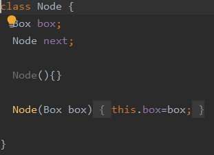 Solved class Node { Box box; Node next; Node(){} Node (Box | Chegg.com