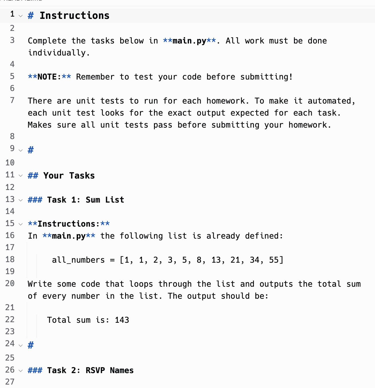 ⋆⋆ Instructions: ⋆⋆ Write code that does the | Chegg.com